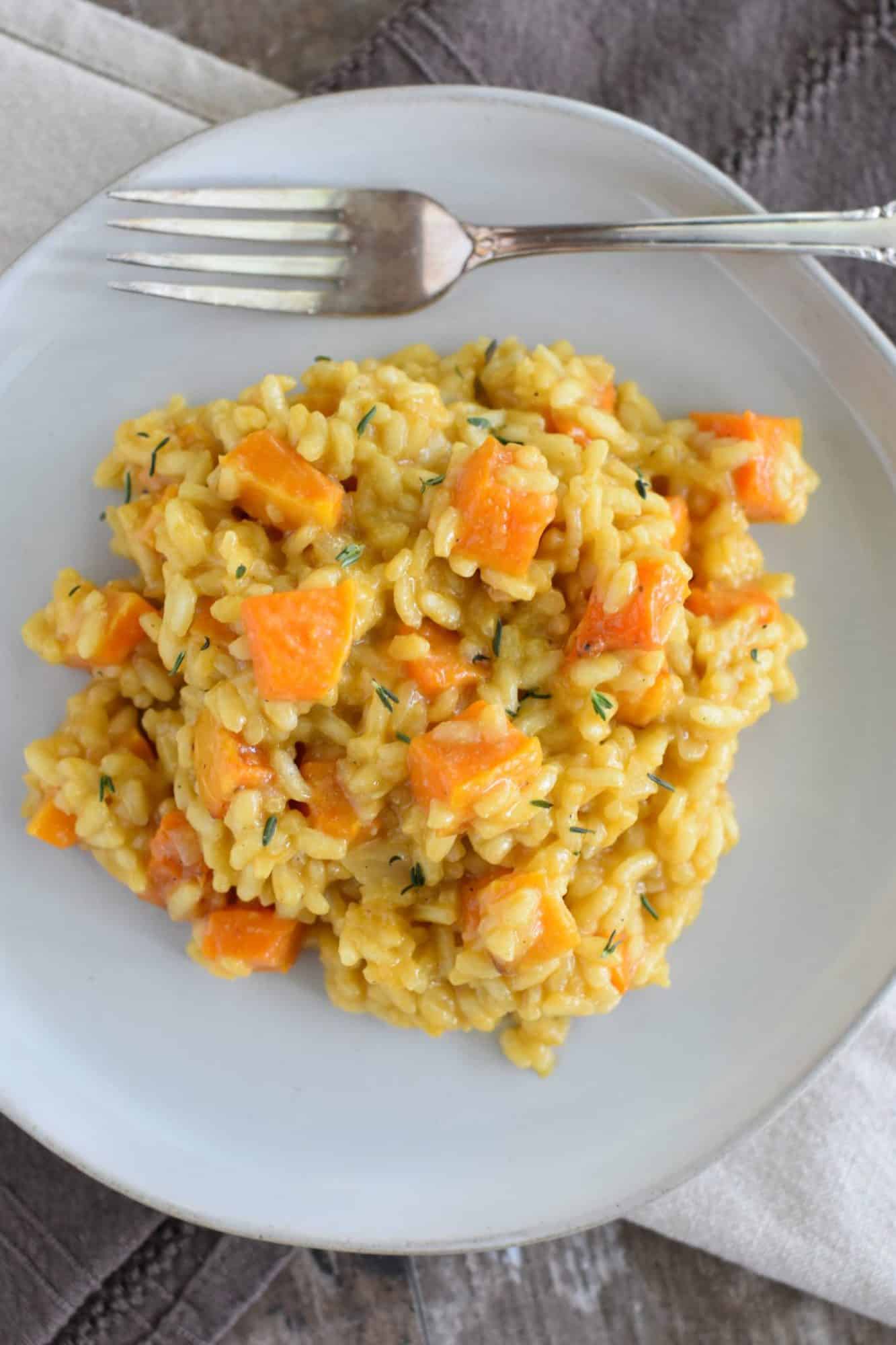 Vegan Roasted Butternut Squash Risotto [GF] - Watch Learn Eat