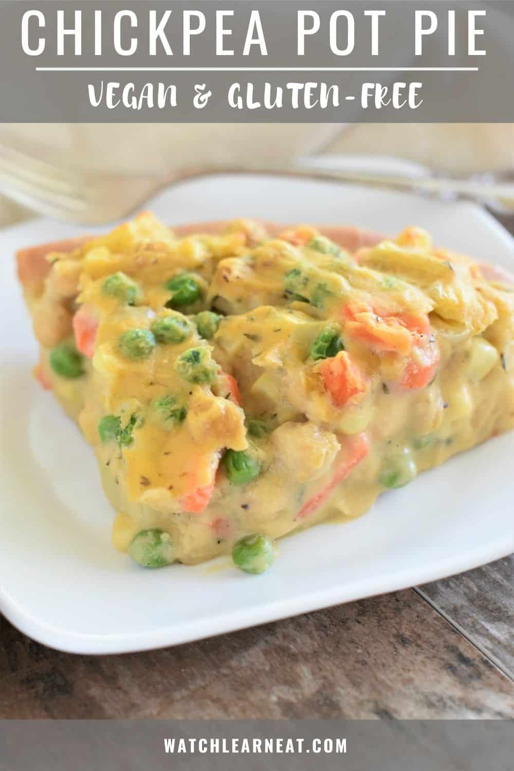 Vegan Chickpea Pot Pie [Open-Faced, GF] - Watch Learn Eat