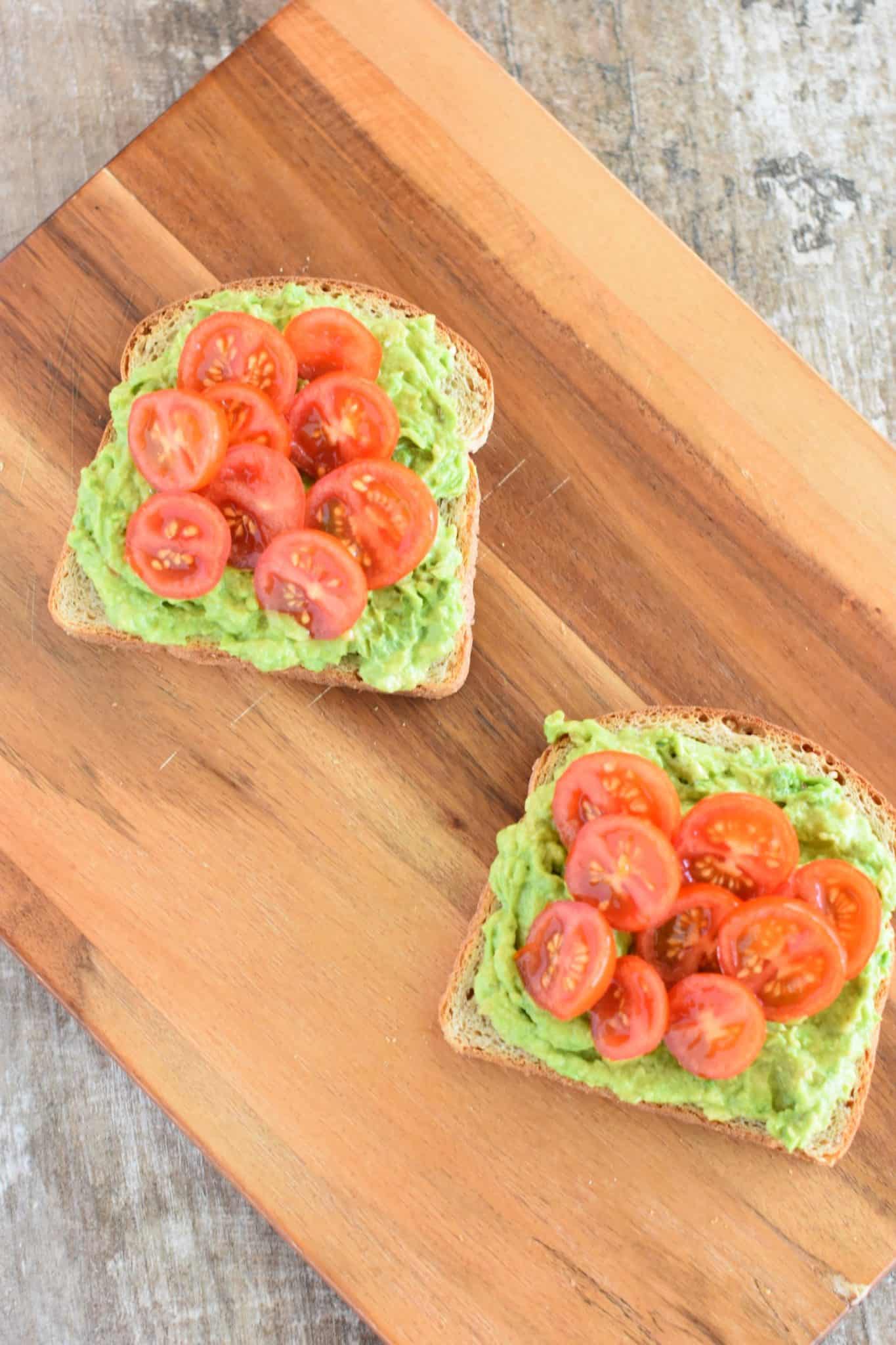 Tomato Avocado Toast [Vegan with GF Option] - Watch Learn Eat