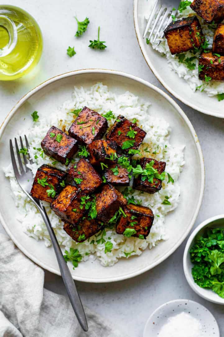 Balsamic Tofu [with Vegan Option] - Watch Learn Eat