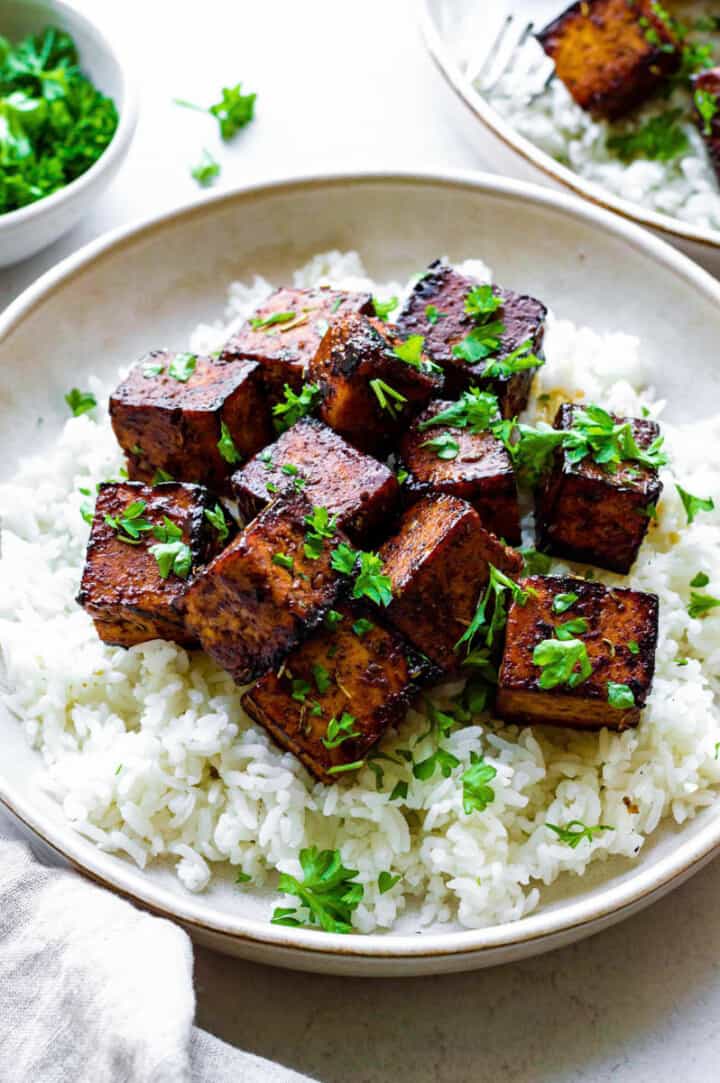 Balsamic Tofu [with Vegan Option] - Watch Learn Eat
