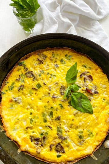 Easy Veggie Loaded Frittata - Watch Learn Eat